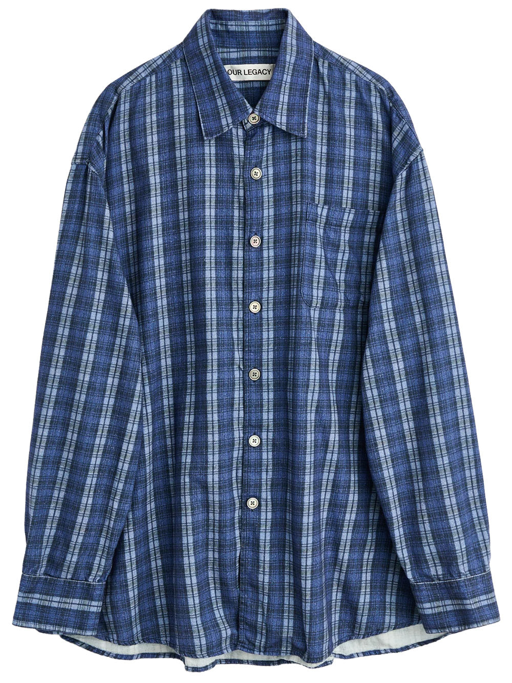 OUR LEGACY-BORROWED SHIRT-M2262BCP CHECK PLEASE PRINT – Dope