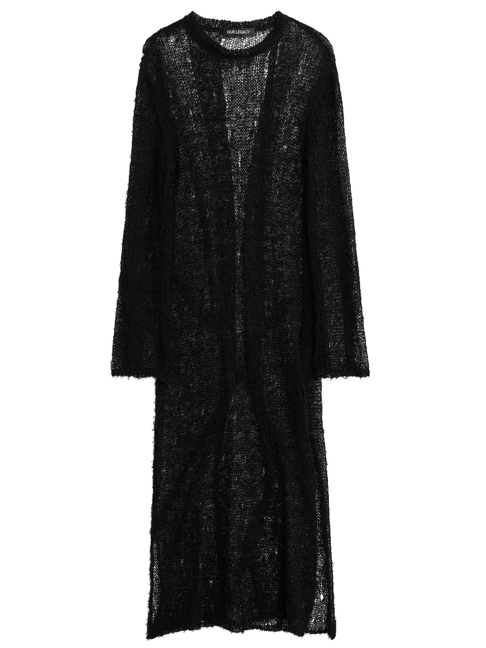 OUR LEGACY-TOWER DRESS-W2263TB BLACK RAGGED OPEN LINEN – Dope