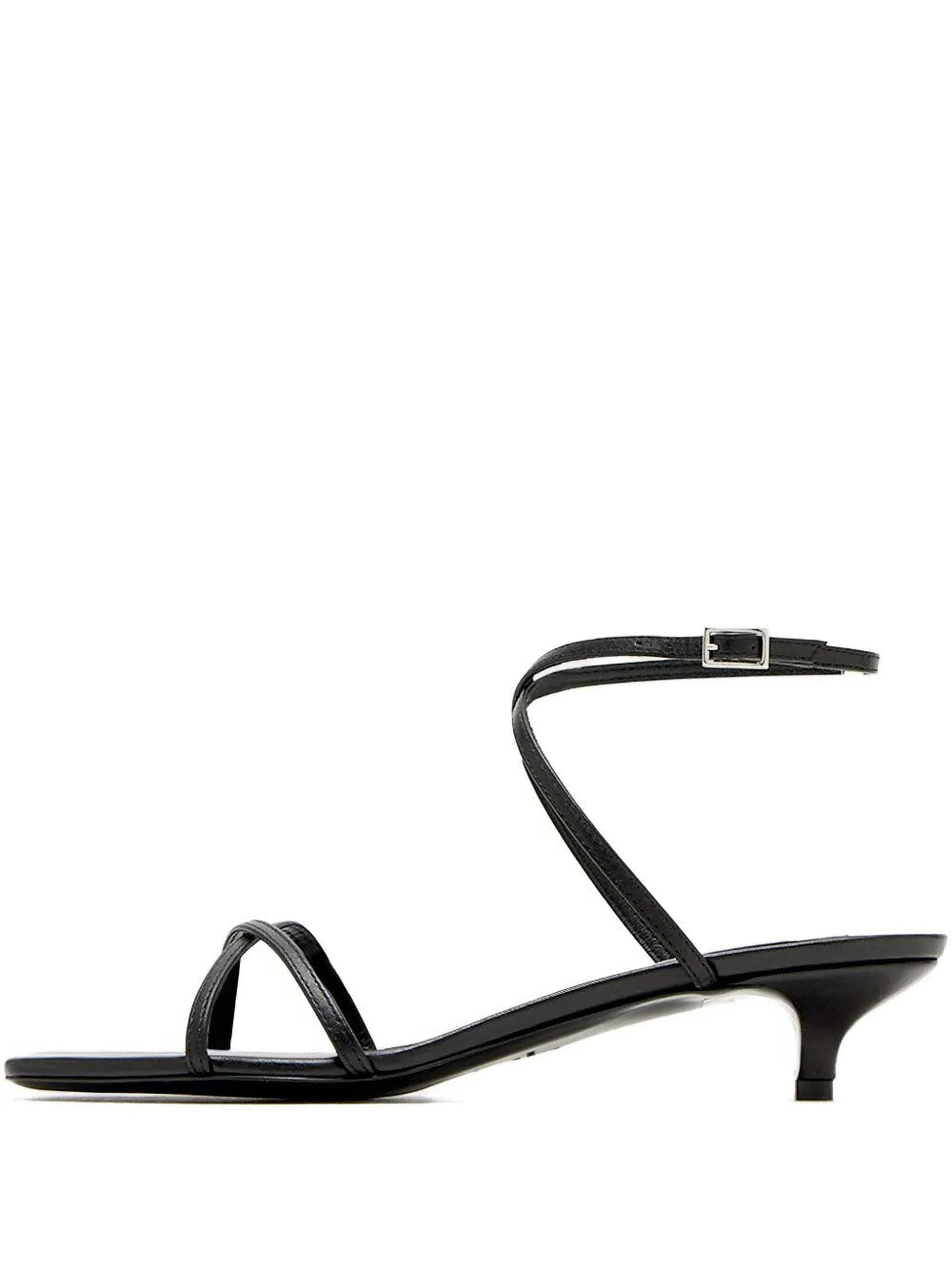 TOTEME-Leather Crossover Sandals-253WAS0243LE0143 BLACK 001 – Dope