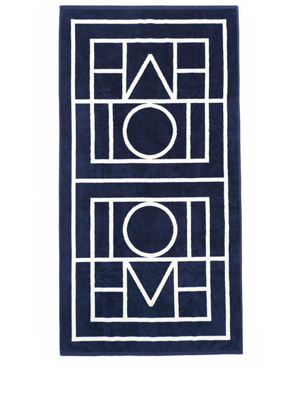 TOTEME-Monogram Jacquard Beach Towels-213895810 NAVY/WHITE 947 – Dope