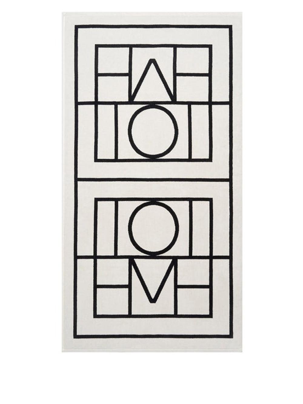 TOTEME-Monogram Jacquard Beach Towels-223895810 TOFU BLACK MONOGRAM – Dope